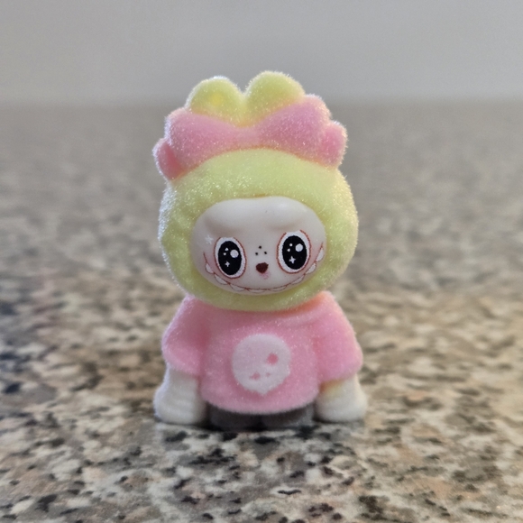 Accents | Charming Pink Yellow Mini Labubu Figurine | Poshmark
